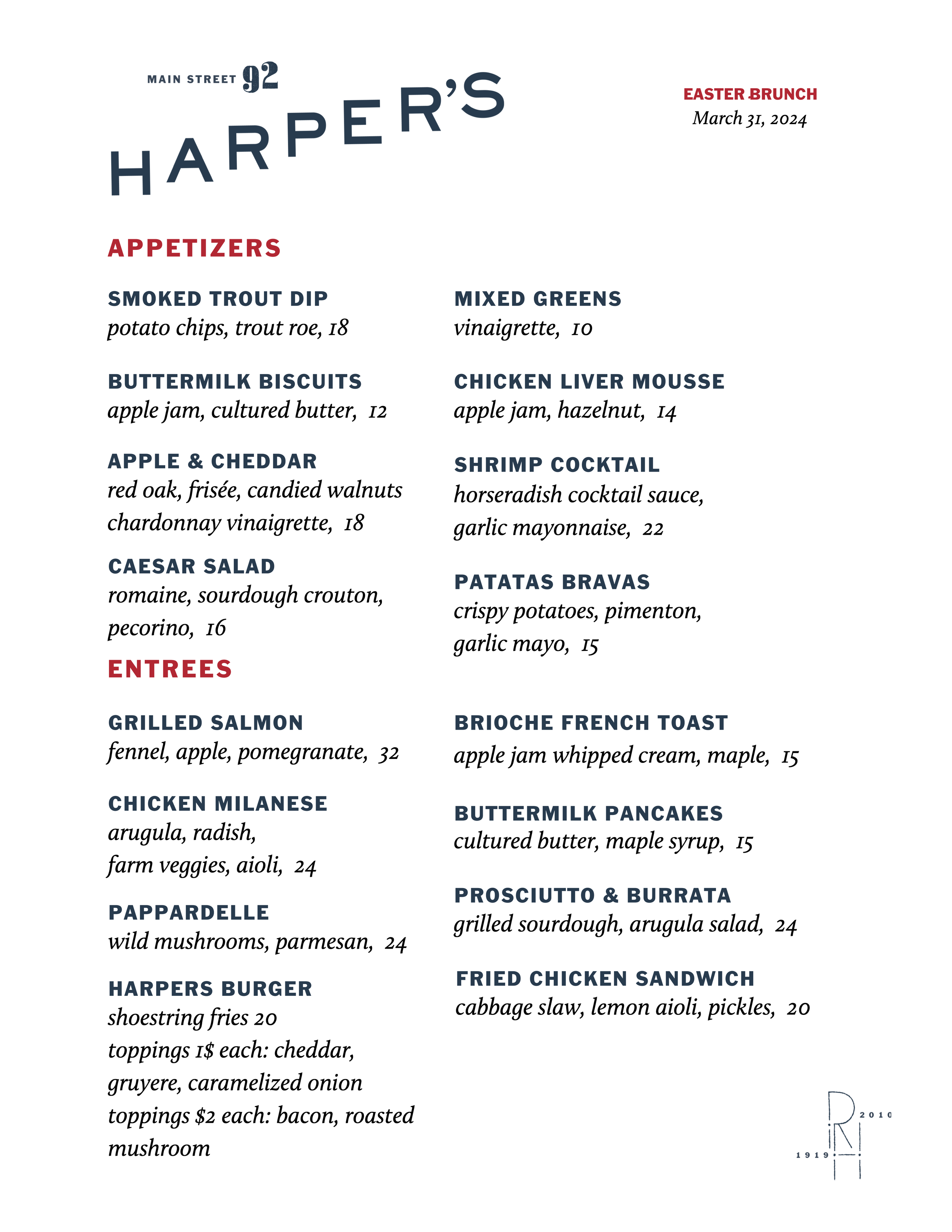 Harper’s Restaurant and Bar - 92 Main St, Dobbs Ferry, NY