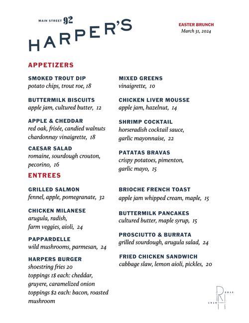 Harper’s Restaurant and Bar - 92 Main St, Dobbs Ferry, NY