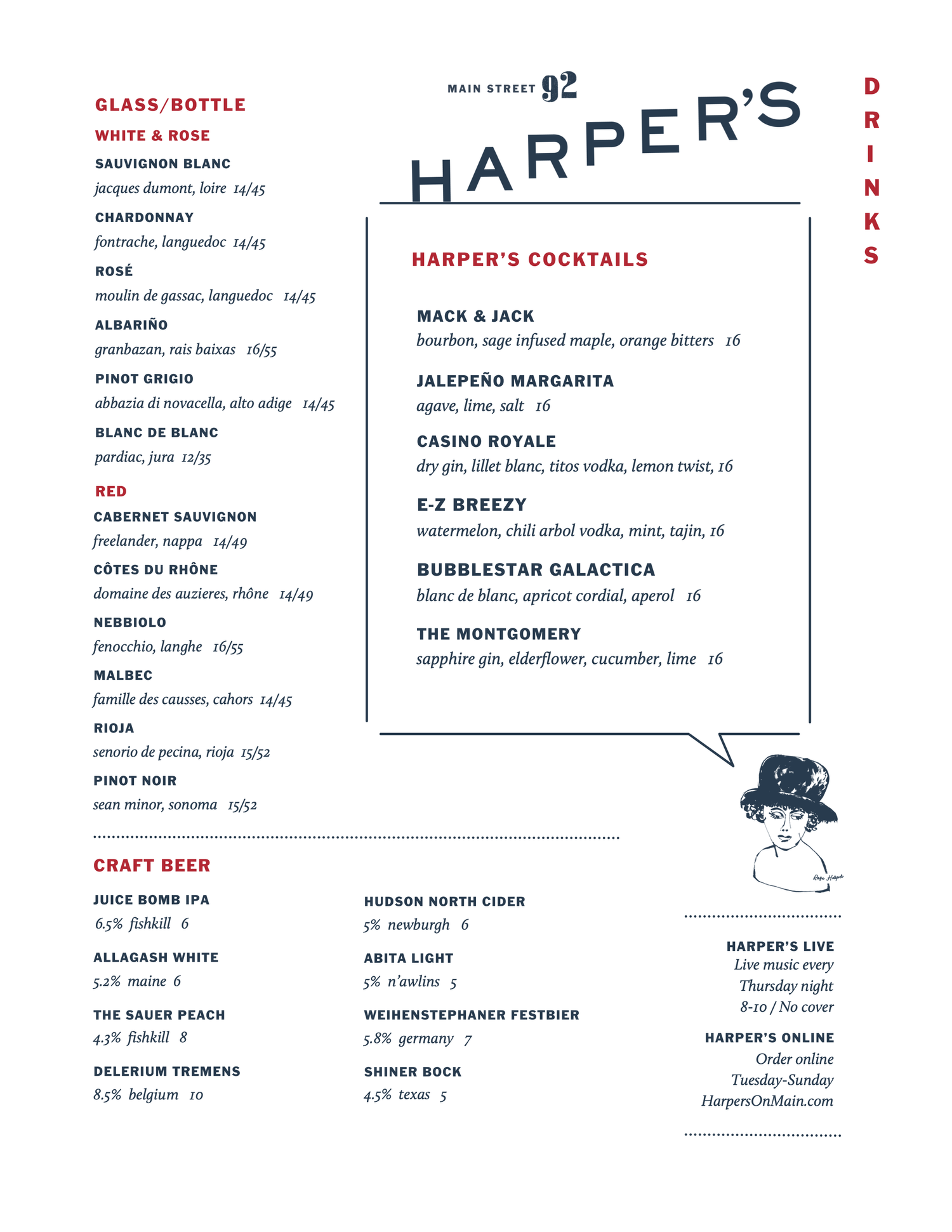 Harper’s Restaurant and Bar - 92 Main St, Dobbs Ferry, NY