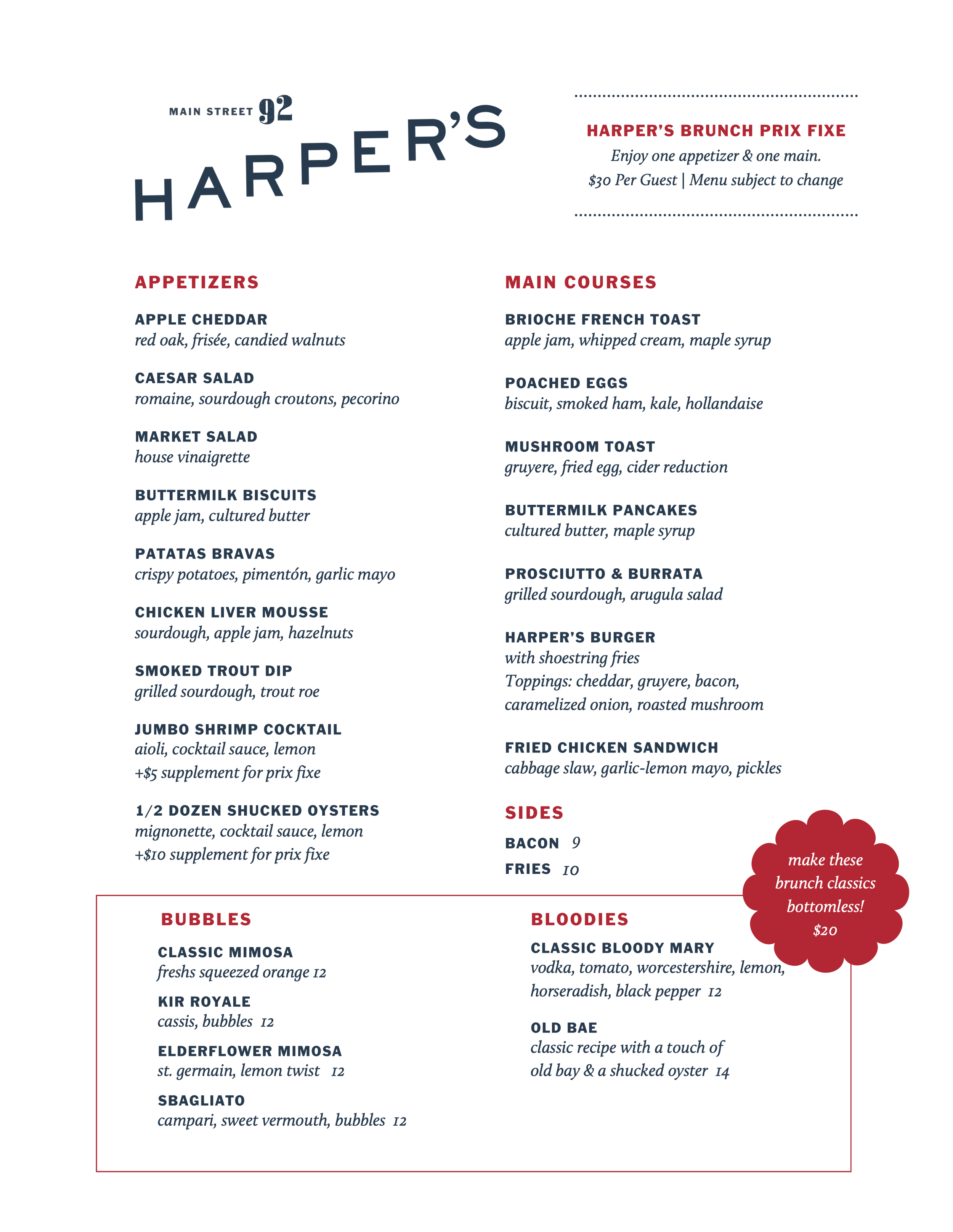 Harper’s Restaurant and Bar - 92 Main St, Dobbs Ferry, NY