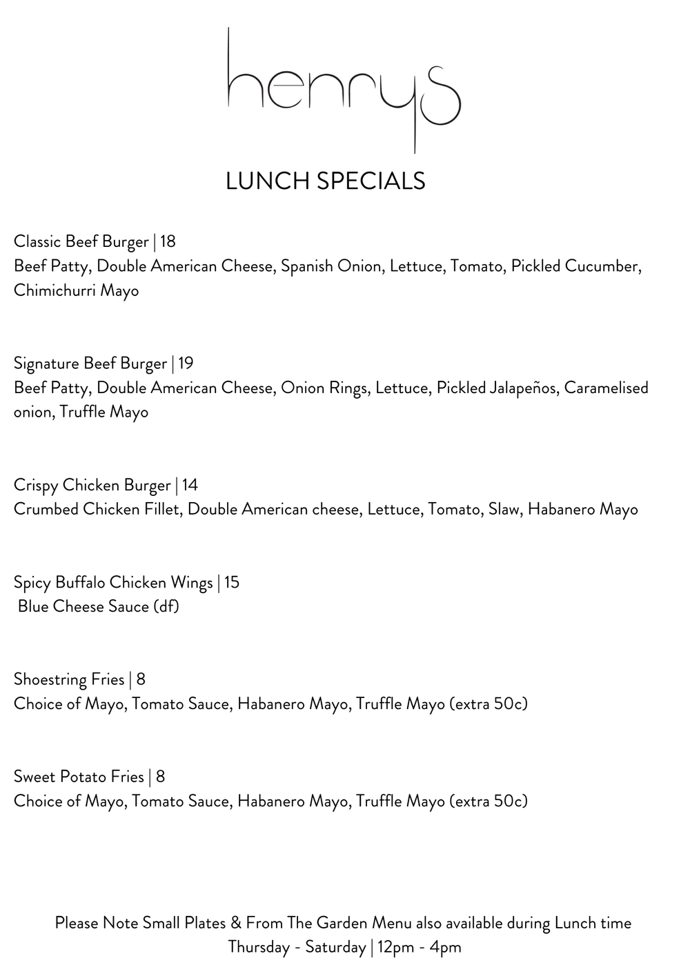 Lunch At Henrys — henrys Neutral Bay