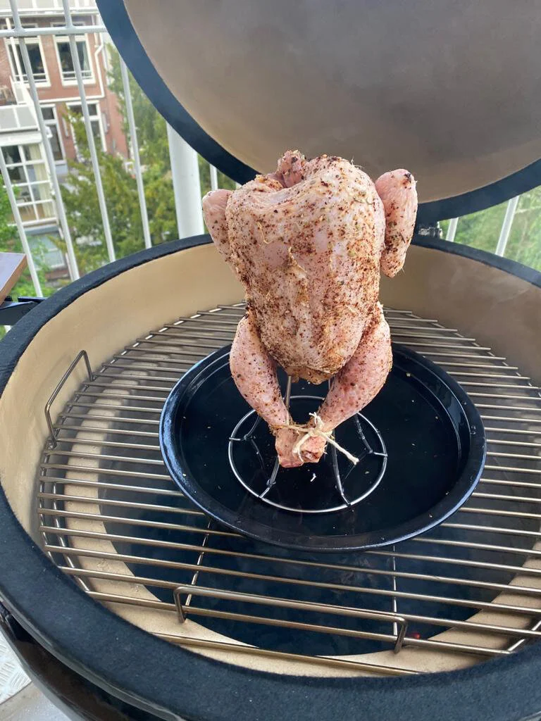 Chicken on a Stand, Roast Chicken on the grill — Just Cook with Sally