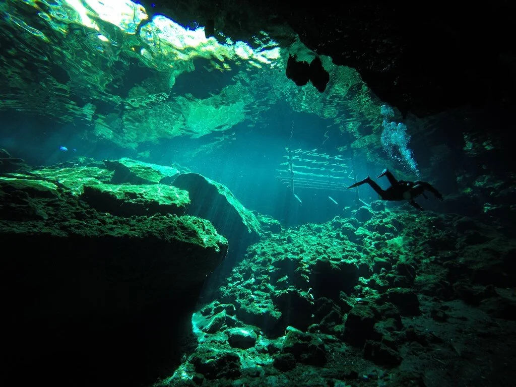 TDI Cavern diver course in okinawa — TAKE DIVE