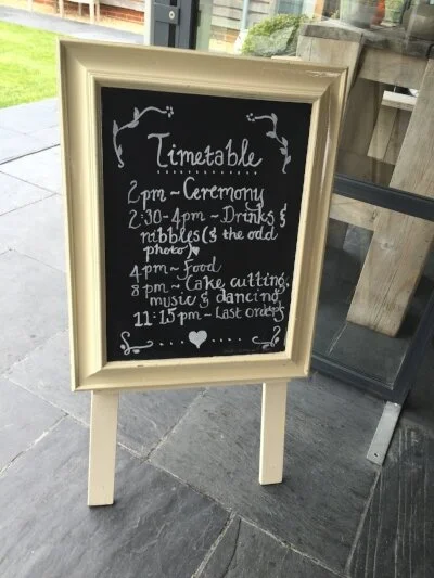 Tableplans/Easels/Run of the Day — To Have & To Hire Events® - Wedding ...