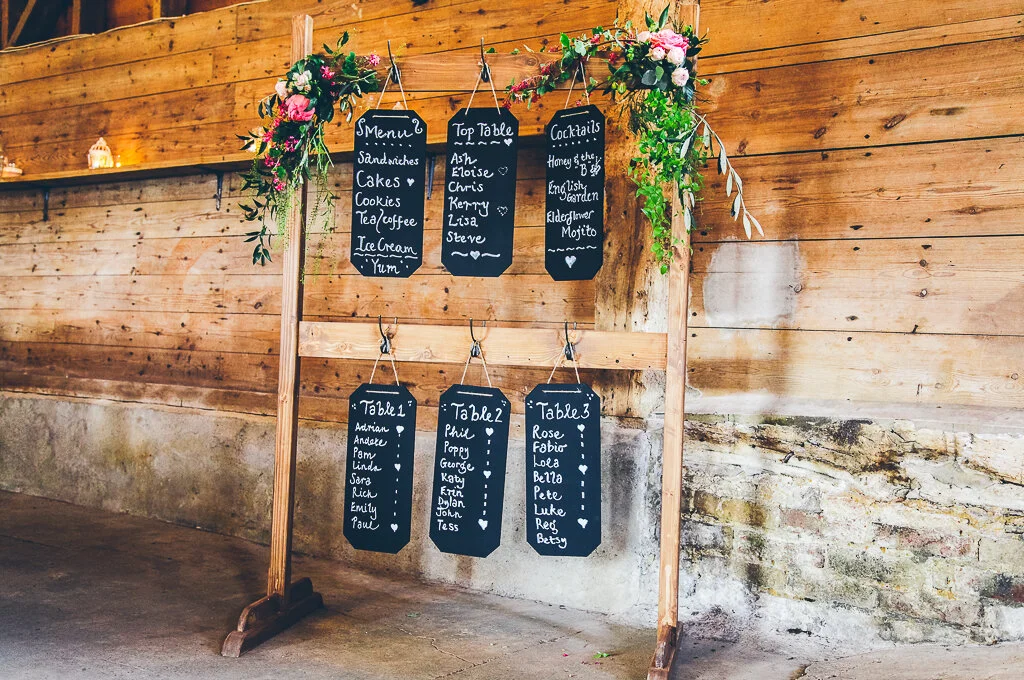 Tableplans/Easels/Run of the Day — To Have & To Hire Events® - Wedding ...