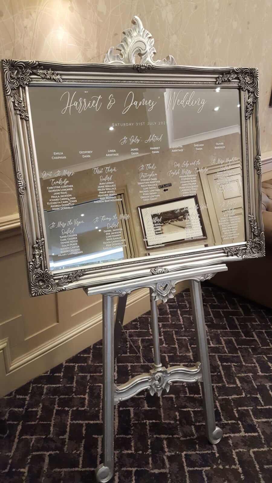Table Plans/Welcome Signs/Run of the Day/Easels — To Have & To Hire ...