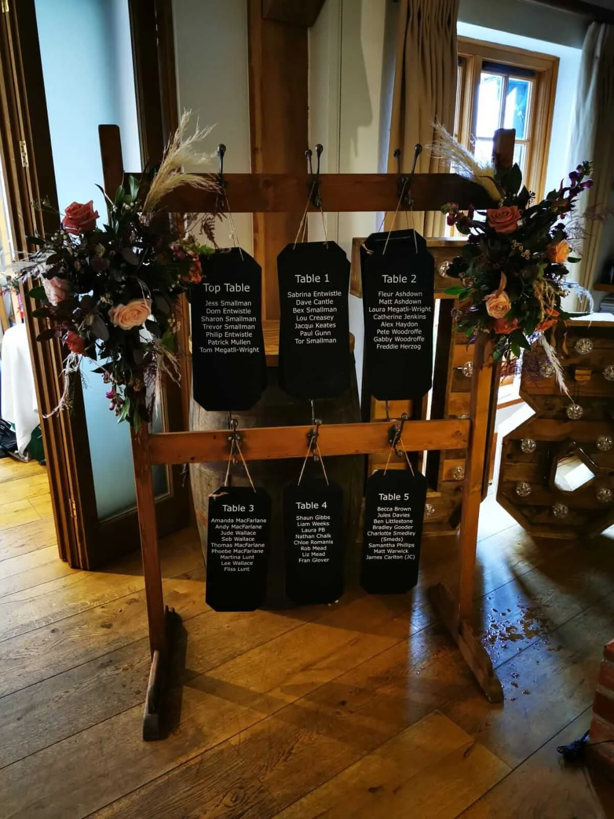 Rustic Table Plan - decals additional charge — To Have & To Hire Events ...