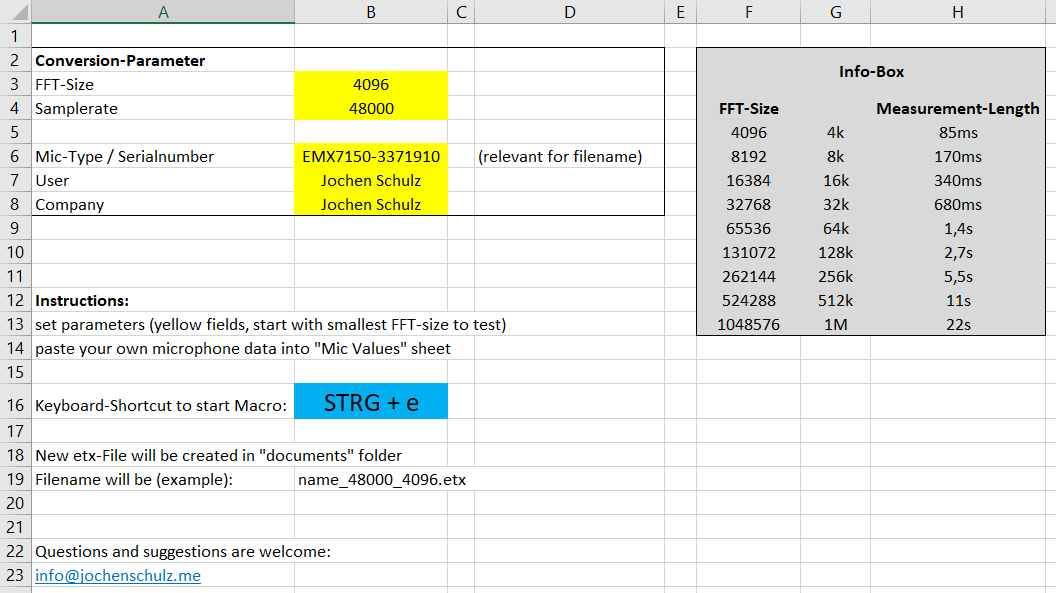 Convert microphone calibration files for EASERA and SysTune — Jochen Schulz