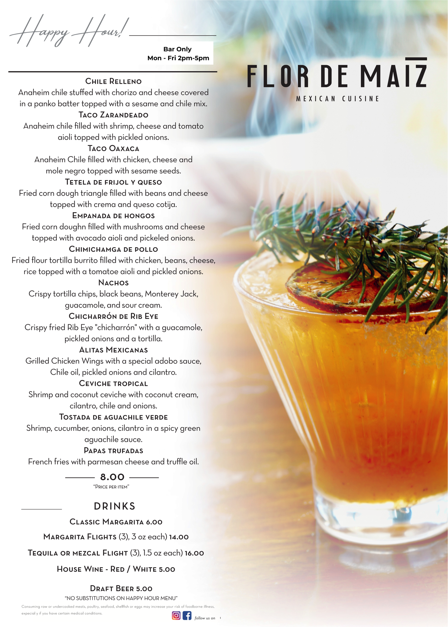 Happy Hour | Flor De Maiz | Mexican Restaurant