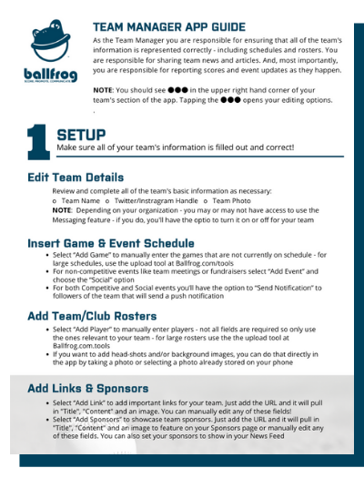 Training — Ballfrog