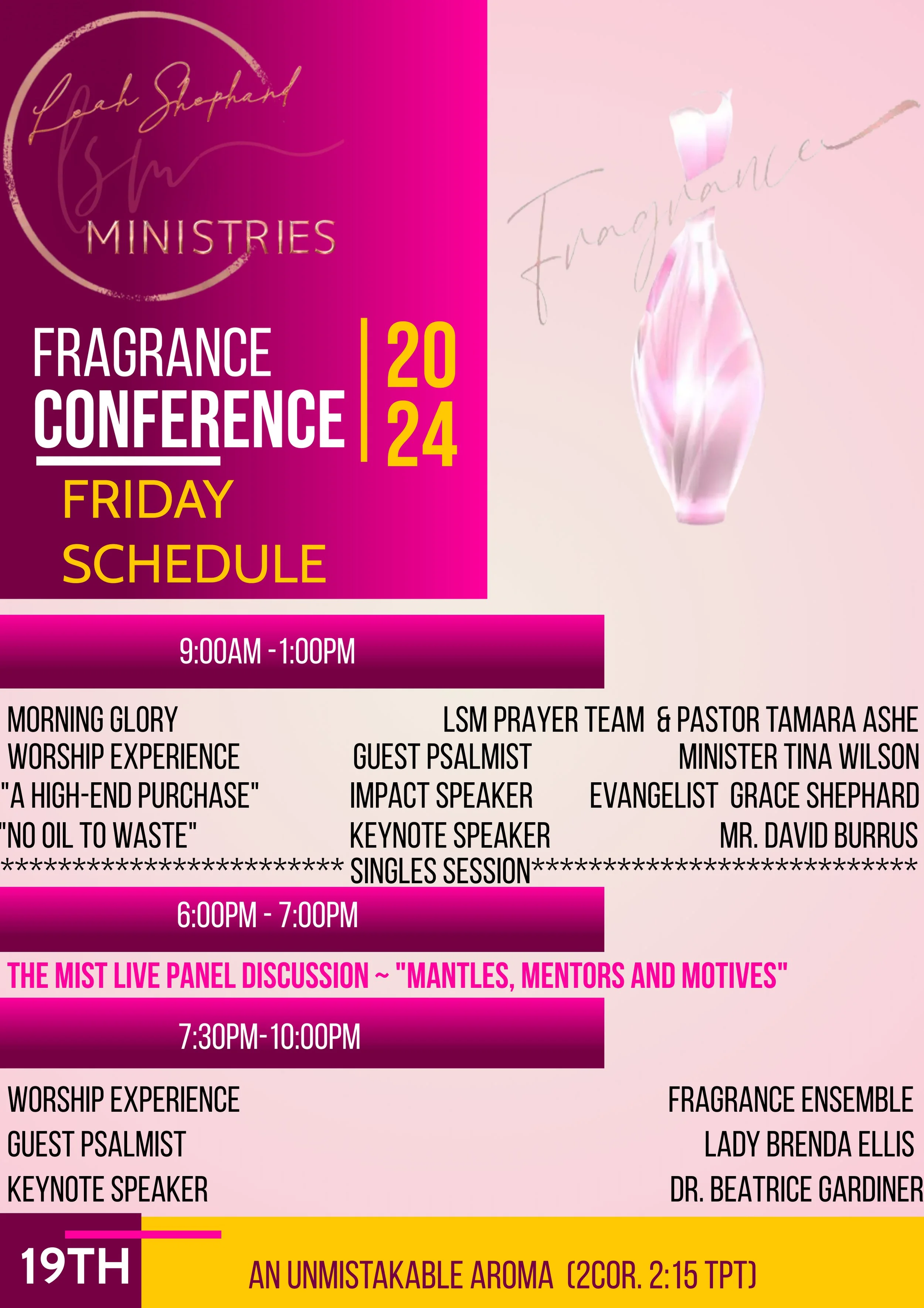 Fragrance Conference — Leah Shephard Ministries