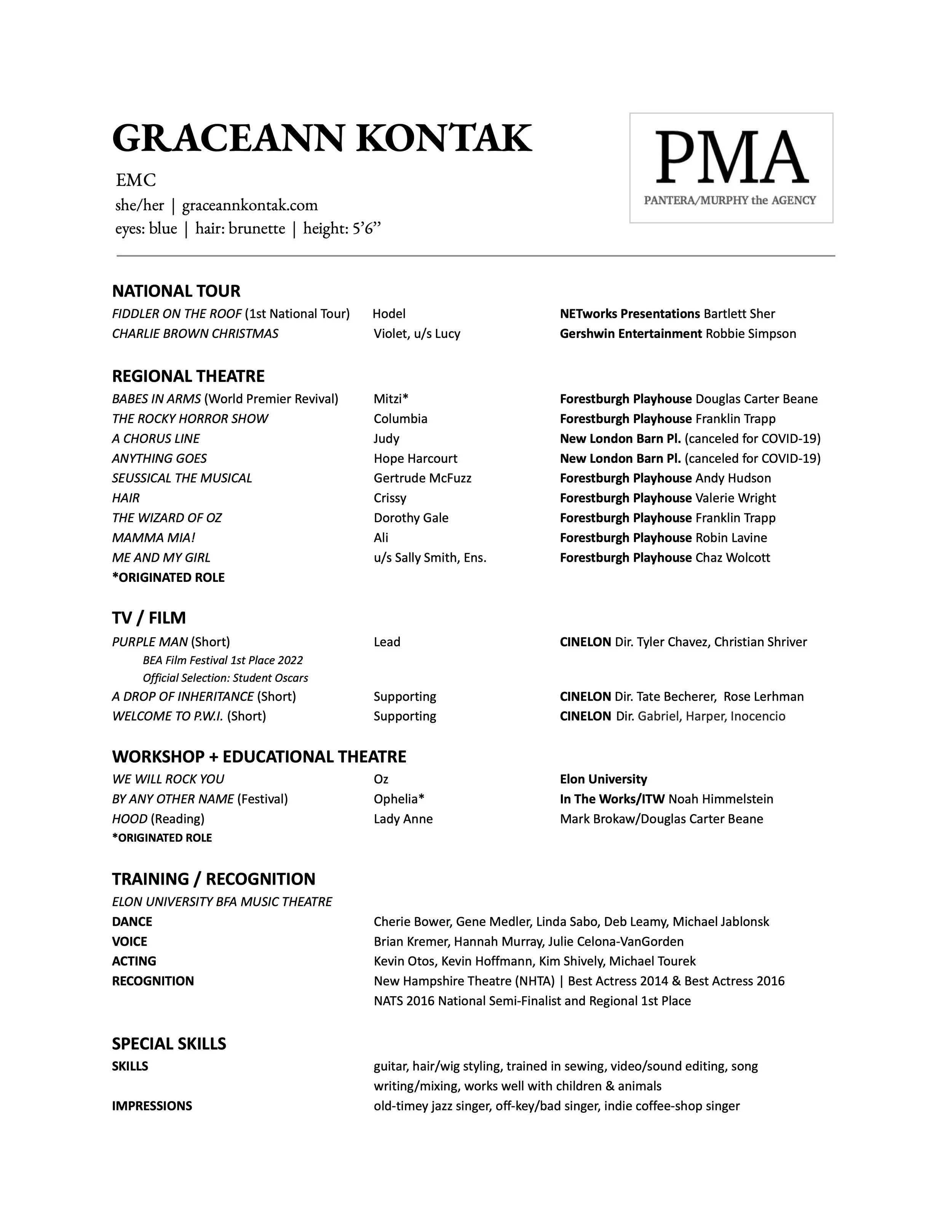 resume — GraceAnn Kontak