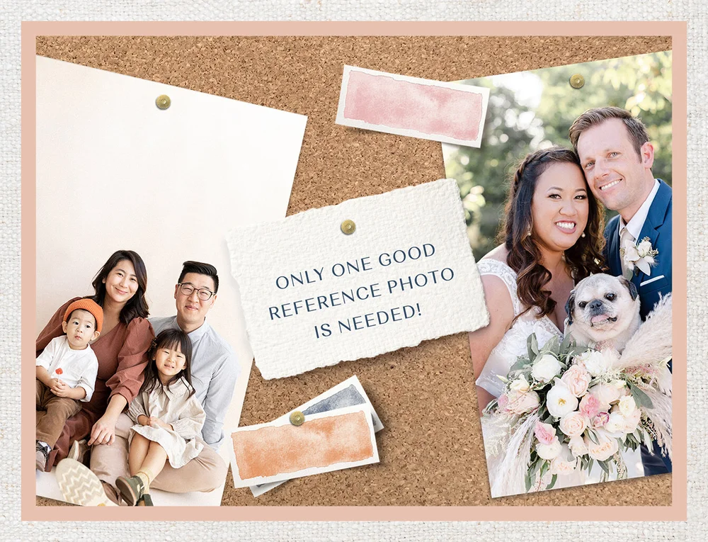 Custom Portrait Shop — Chasing Linen | Live Art & Watercolor Portrait