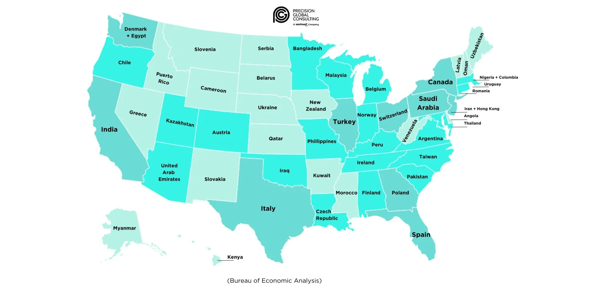 The 50 US States’ GDP Compared to Countries — PGC Group | Employer of ...