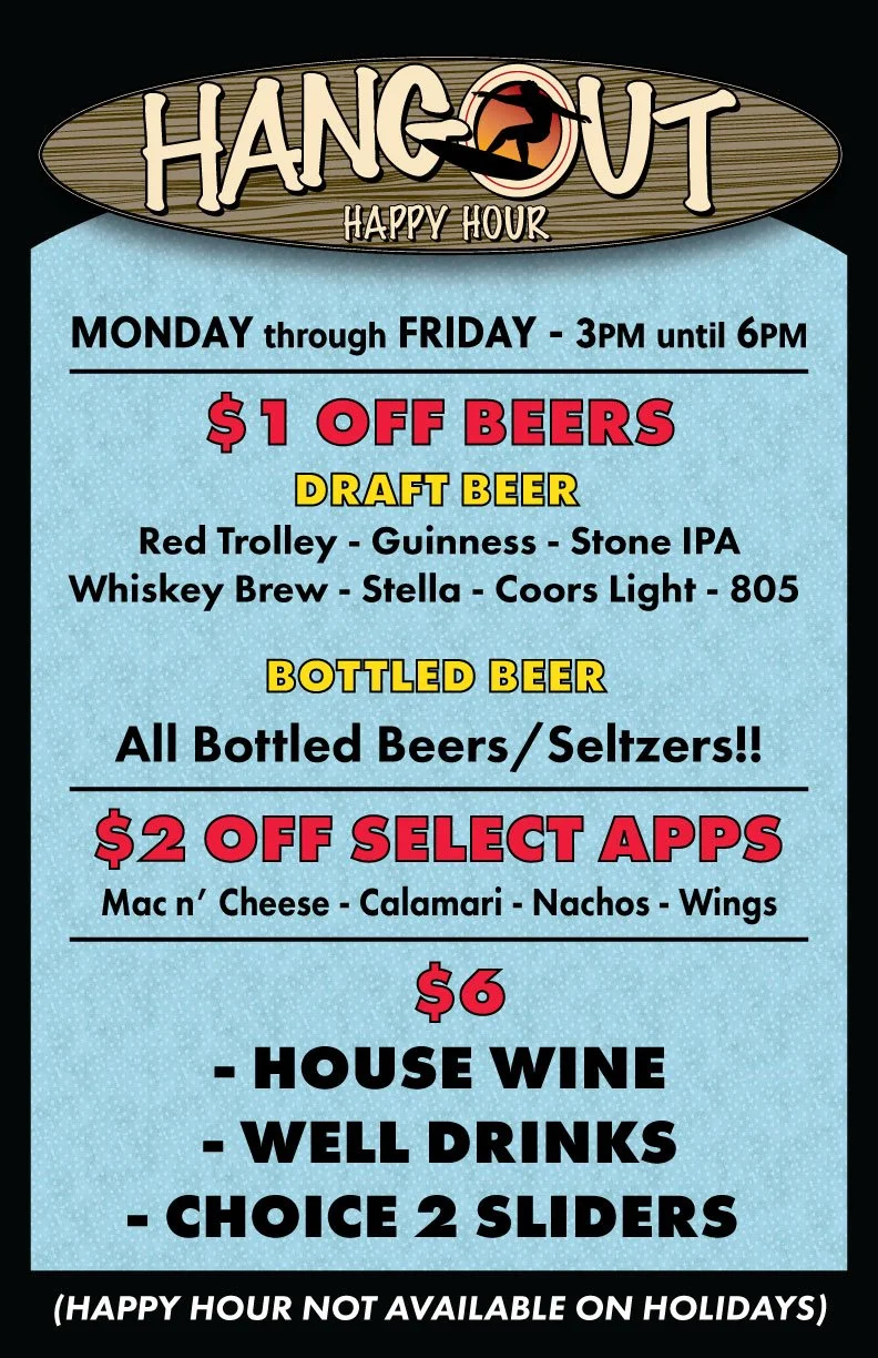 Digital Menu — The Hangout Restaurant