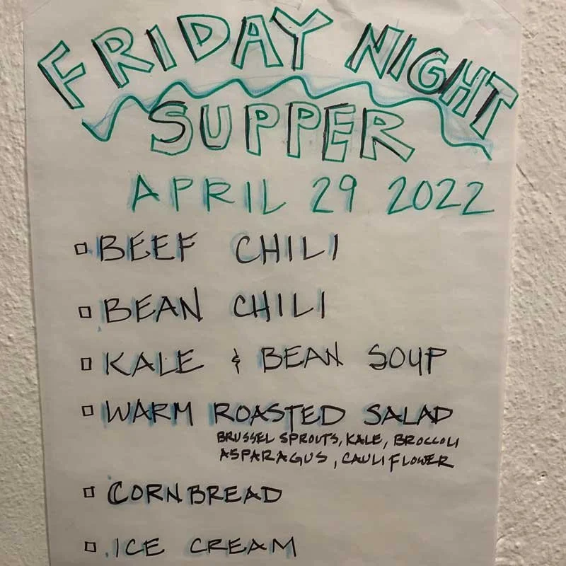 Our Dinners — Friday Night Supper Program