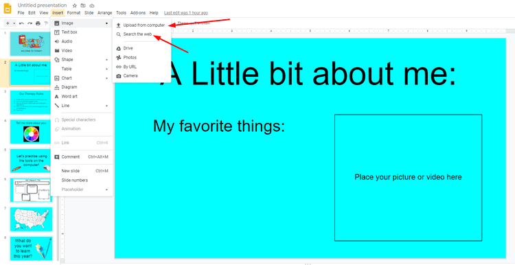 First day of Teletherapy slide deck — Growing Little Brains