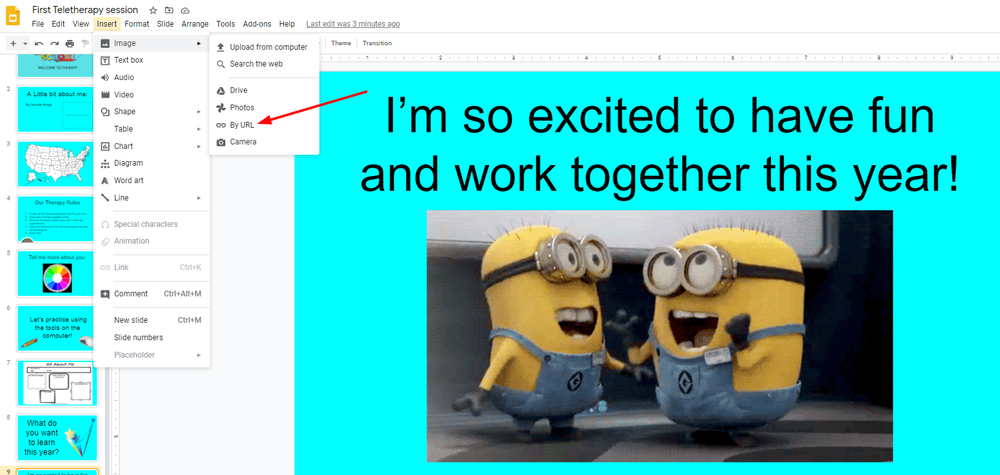 First day of Teletherapy slide deck — Growing Little Brains