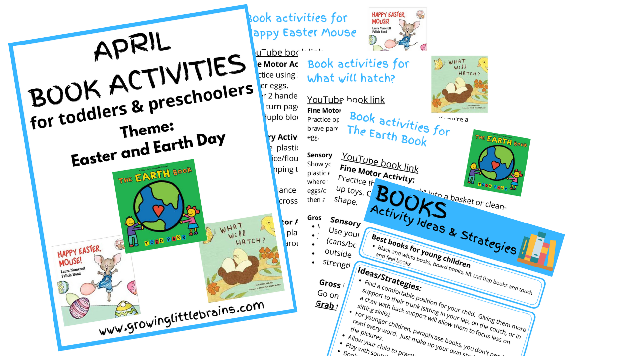 April book activities for toddler and preschoolers — Growing Little Brains
