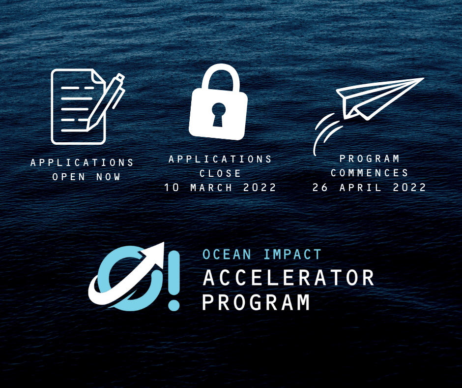 THE OCEAN IMPACT ACCELERATOR PROGRAM 2022 APPLICATIONS NOW OPEN — Ocean ...