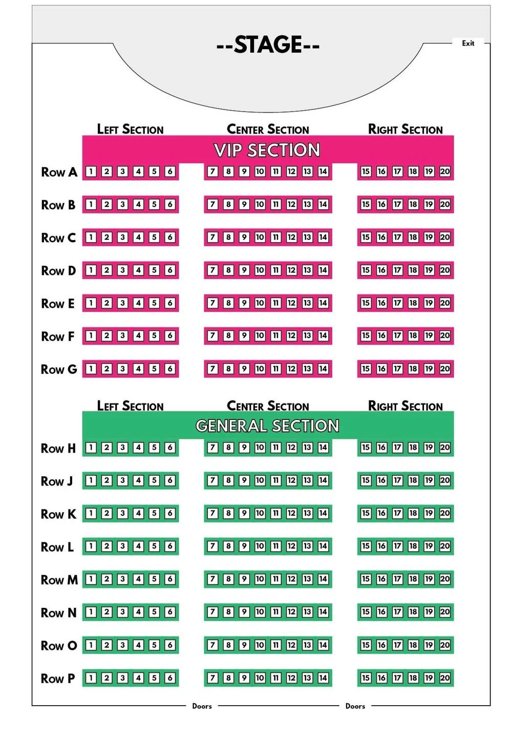Seating Chart — The Little Theatre of Manchester