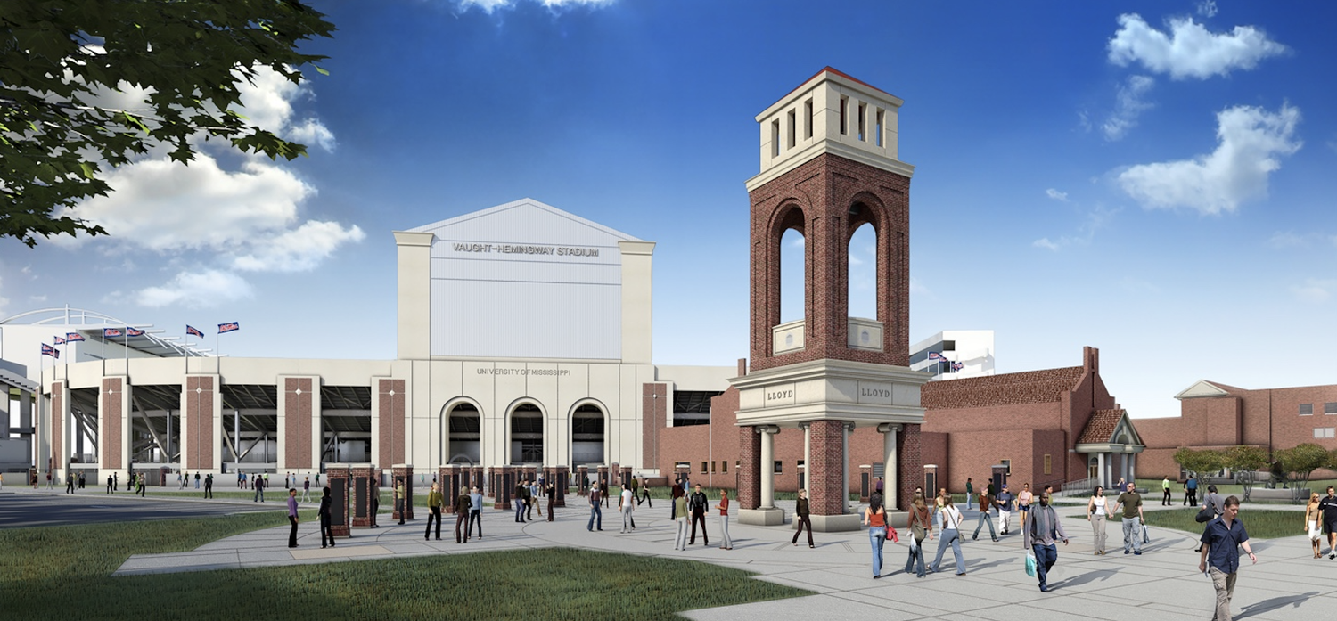 University of Mississippi North End Zone Plaza and Bell Tower ...
