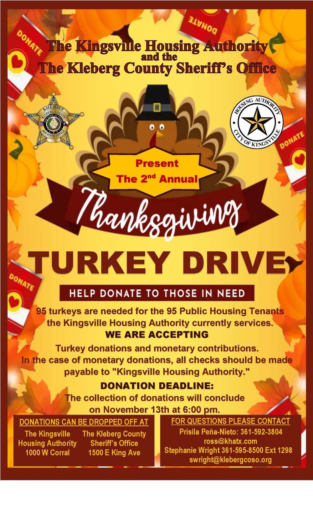 2nd Annual Turkey Drive — South Texas Community News