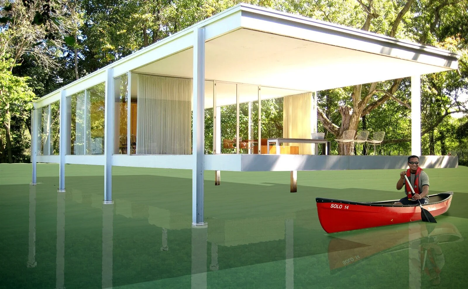 Making the Farnsworth House Float — Buoyant Foundation Project