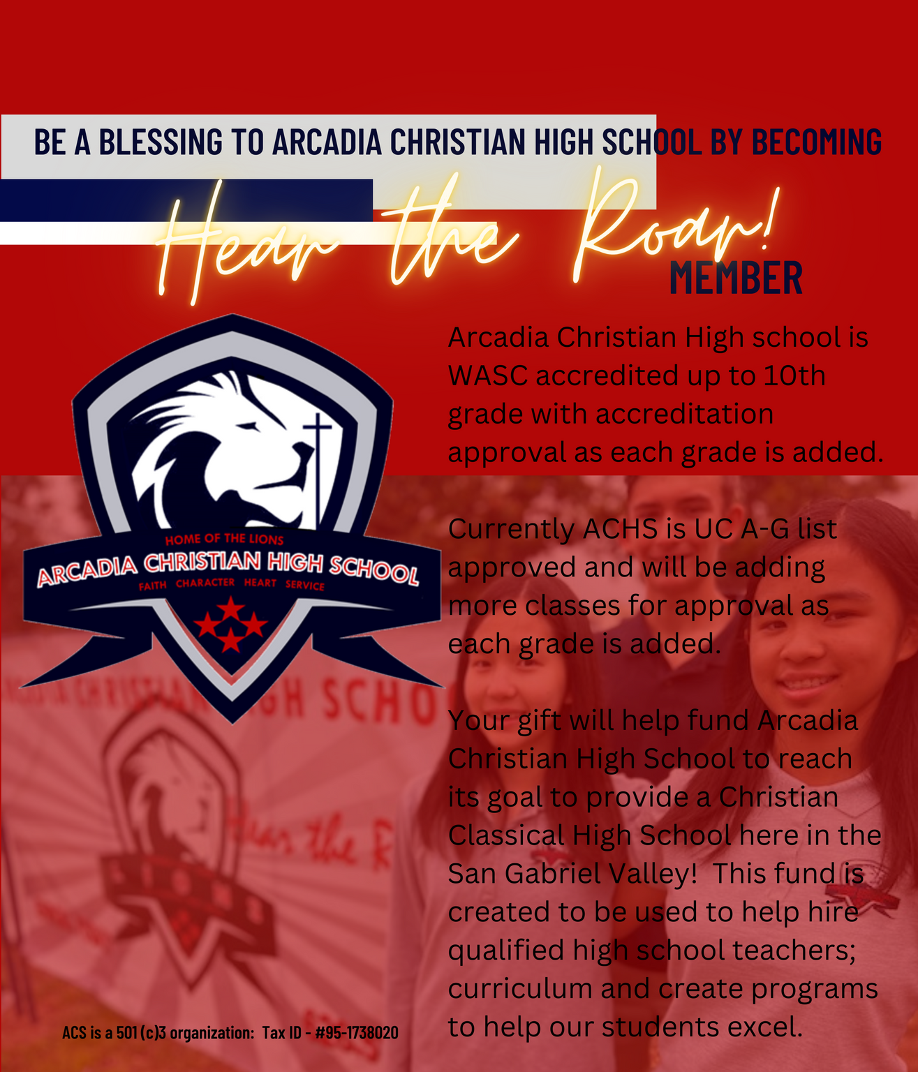 ACHS Fund — Arcadia Christian School