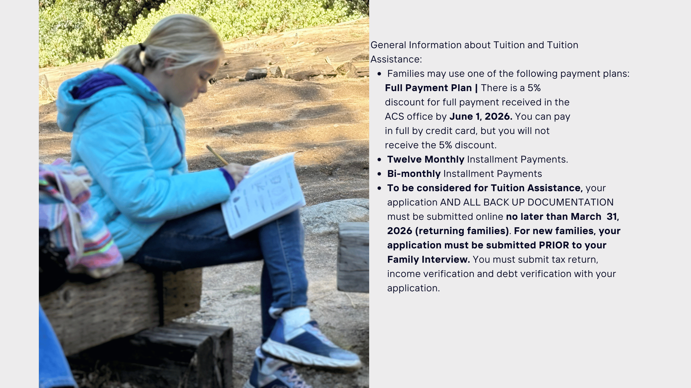 Tuition 2026-2027 — Arcadia Christian School