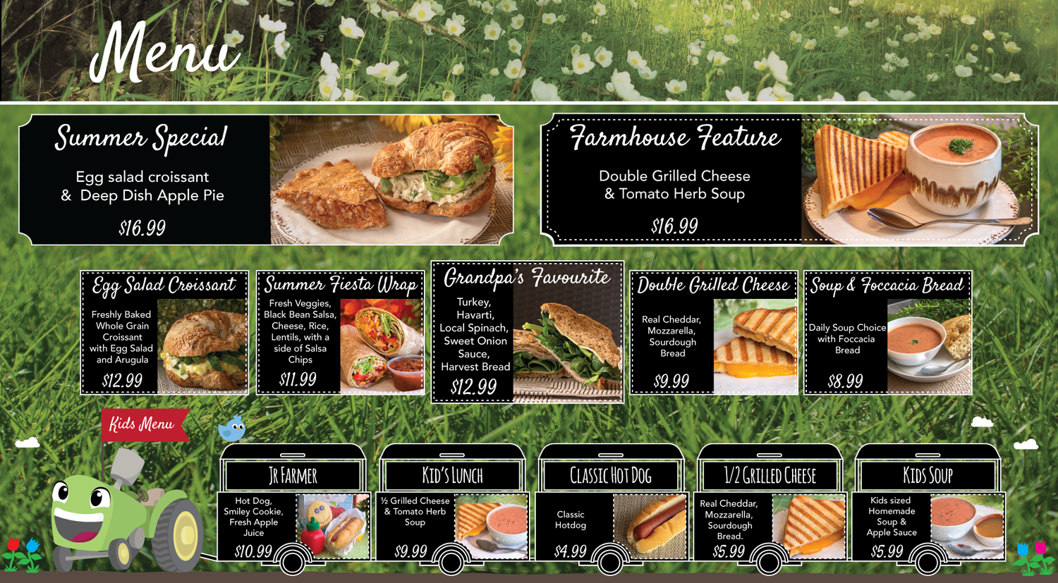 Farmhouse Cafe Menus — Davison Orchards