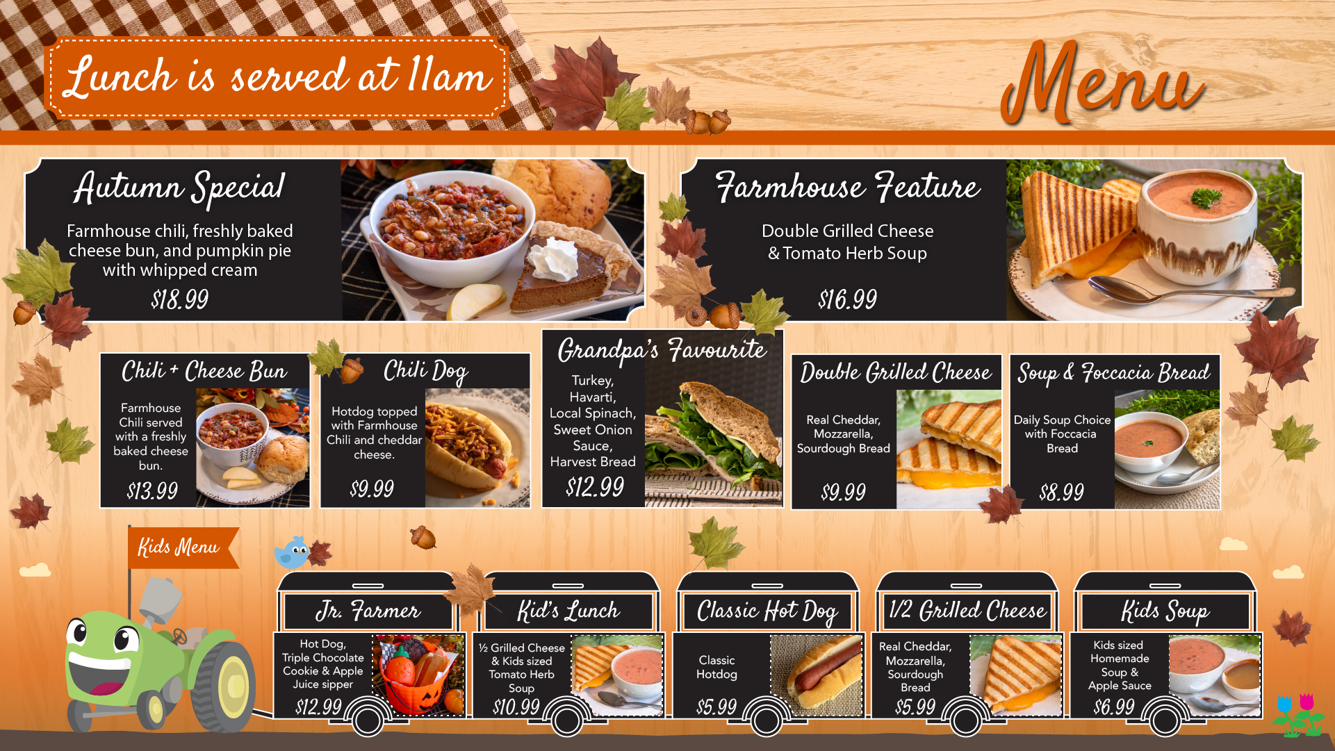 Farmhouse Cafe Menus — Davison Orchards