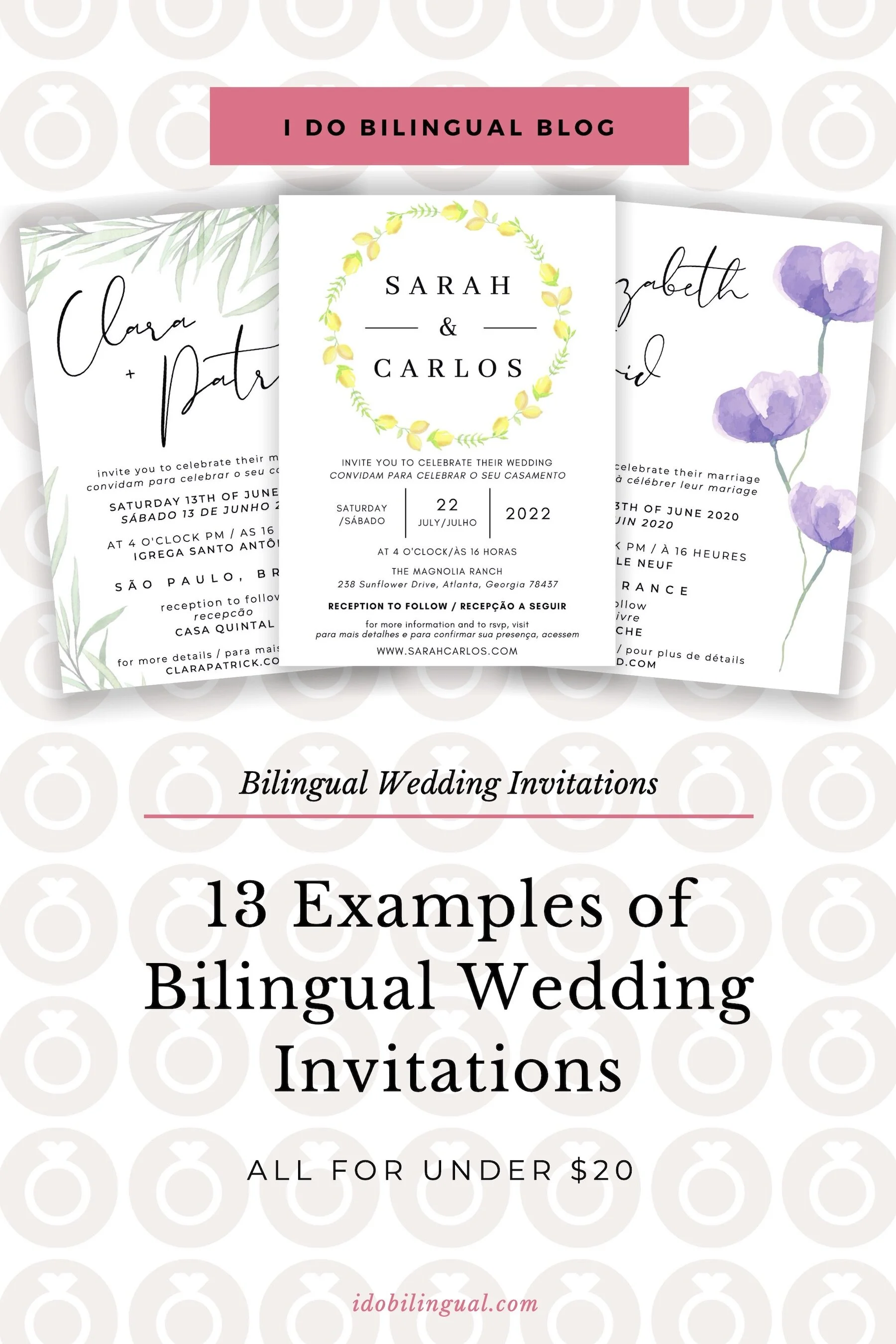 Bilingual Wedding Invitation Minimal Editable PDF Invites Instant ...