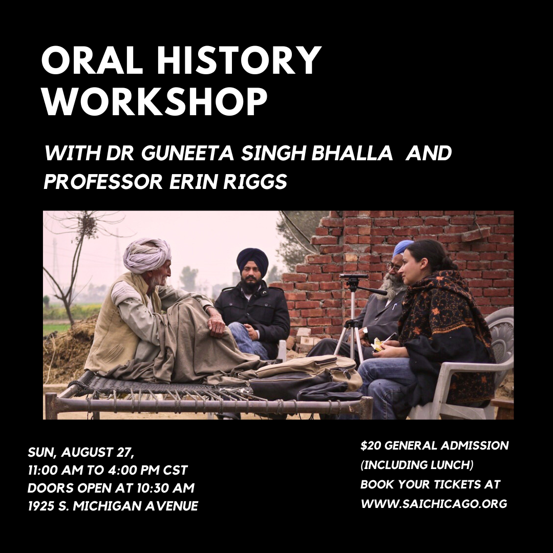 Oral History Workshop with Dr Guneeta Singh Bhalla and Professor Erin ...