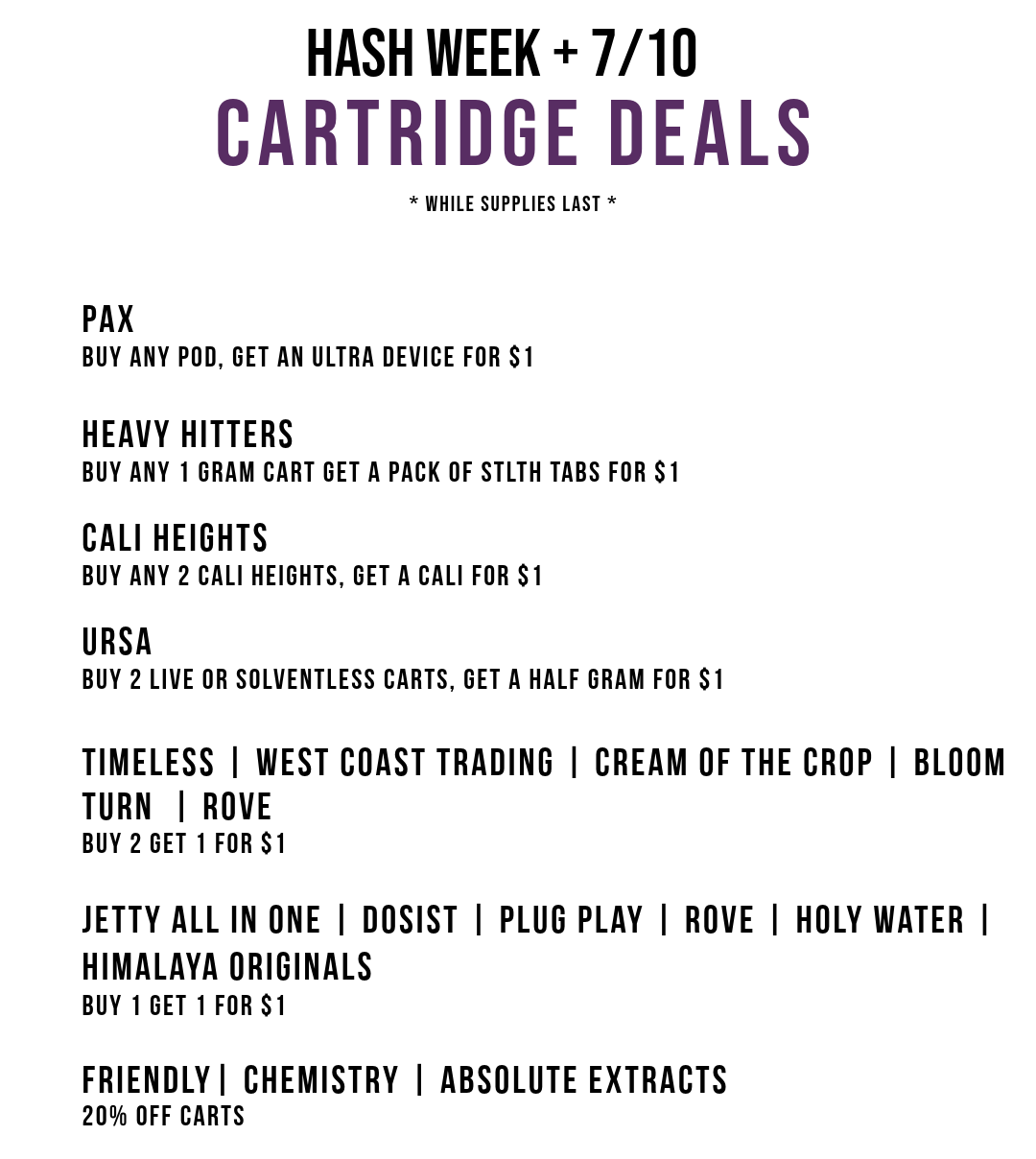 Hash Week + 710 Deals — 7 Stars Holistic Healing Center