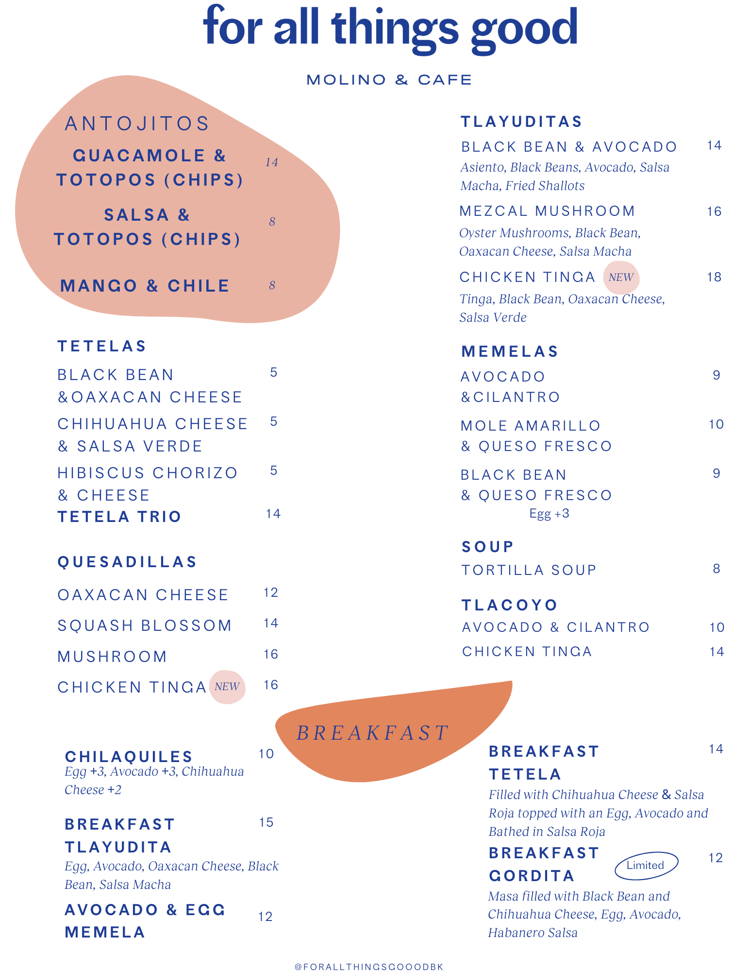 Bed Stuy Menus — for all things good