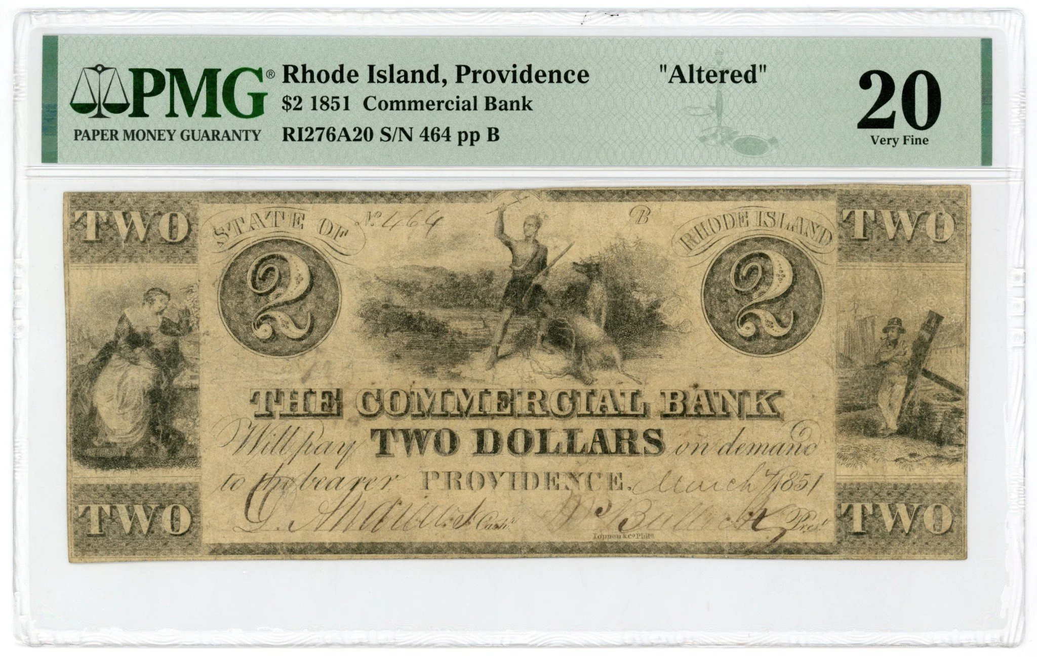 OLDMONEY4U — 1851 $2 The Commercial Bank - Providence, RHODE ISLAND ...