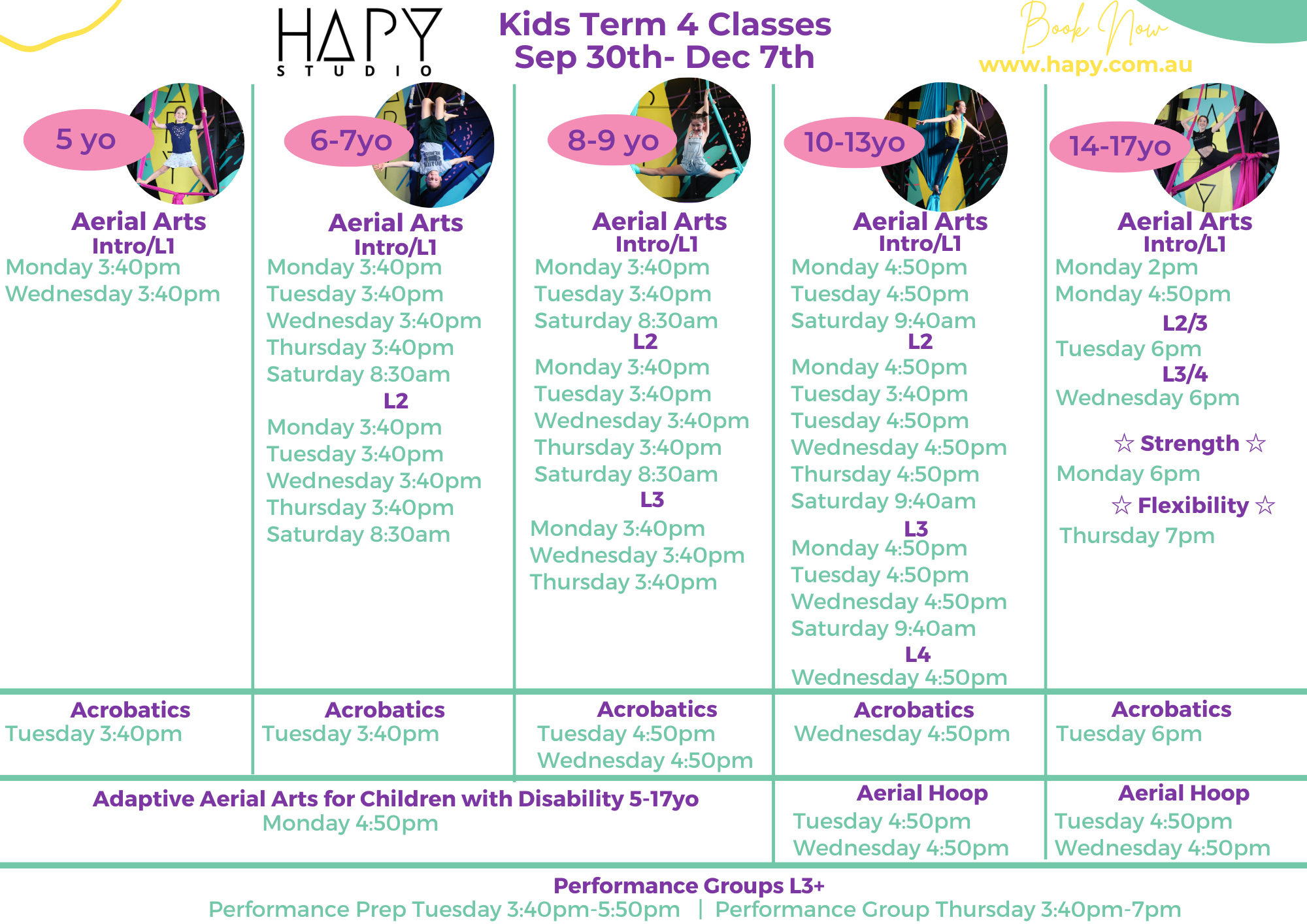 Kids Aerial Arts Classes Gold Coast — HAPY Studio