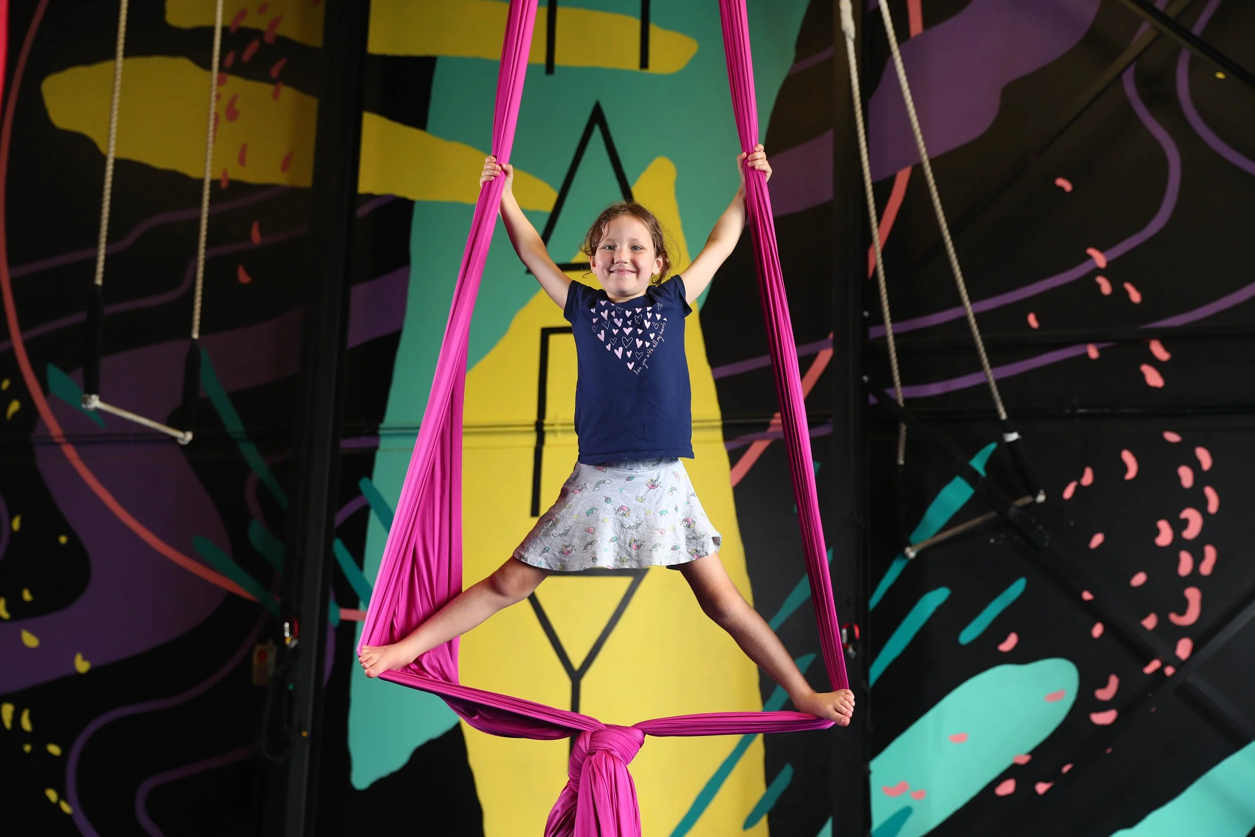 Kids Aerial Silks Birthday Parties — HAPY Studio