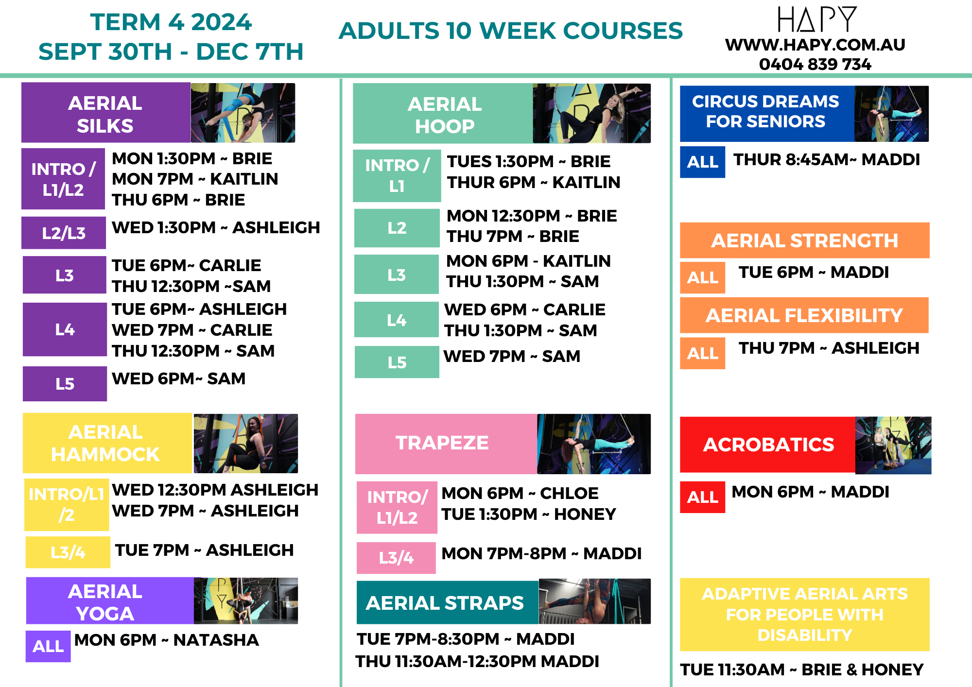 Adults 10week Courses — HAPY Studio