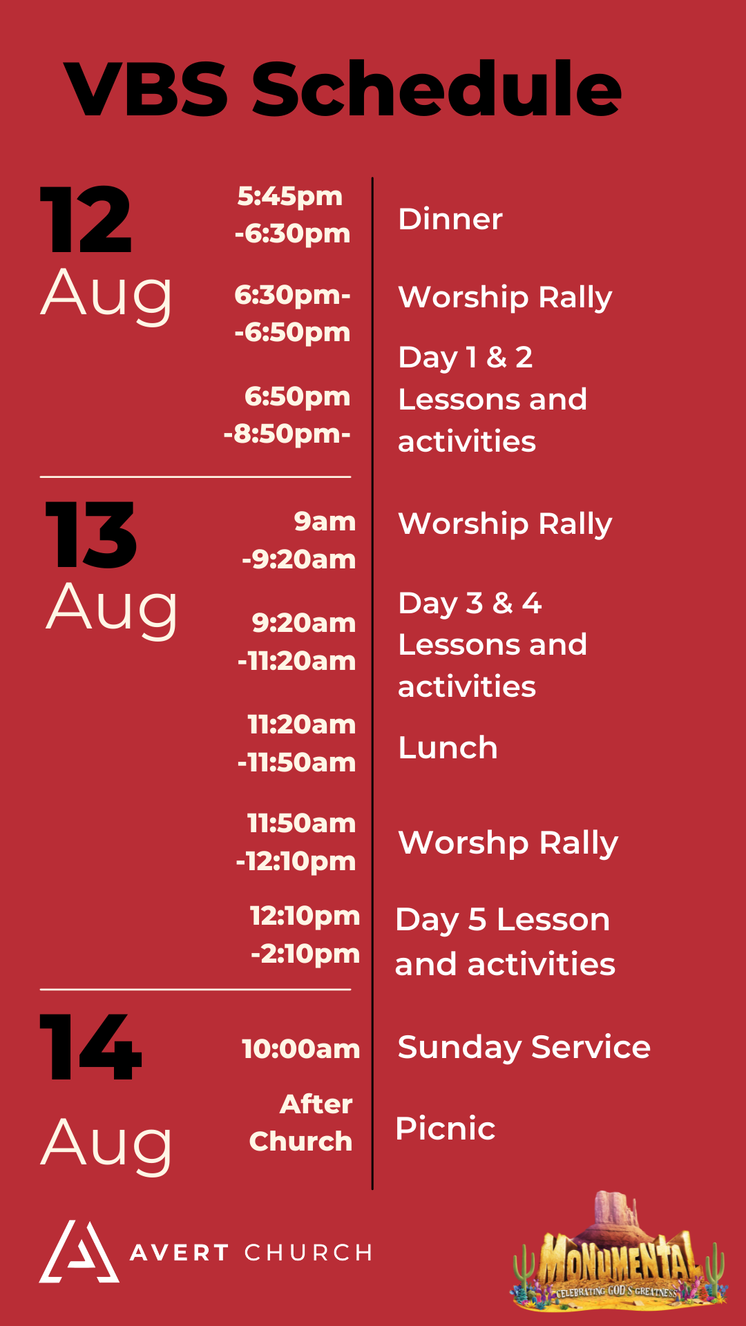 Avert Kids Form — Avert Church