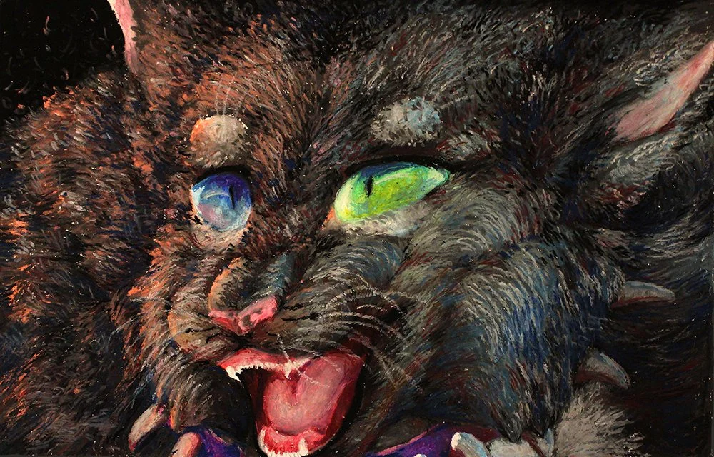Warrior Cats: Scourge - oil pastel drawing — Dominique Ramsey Illustration