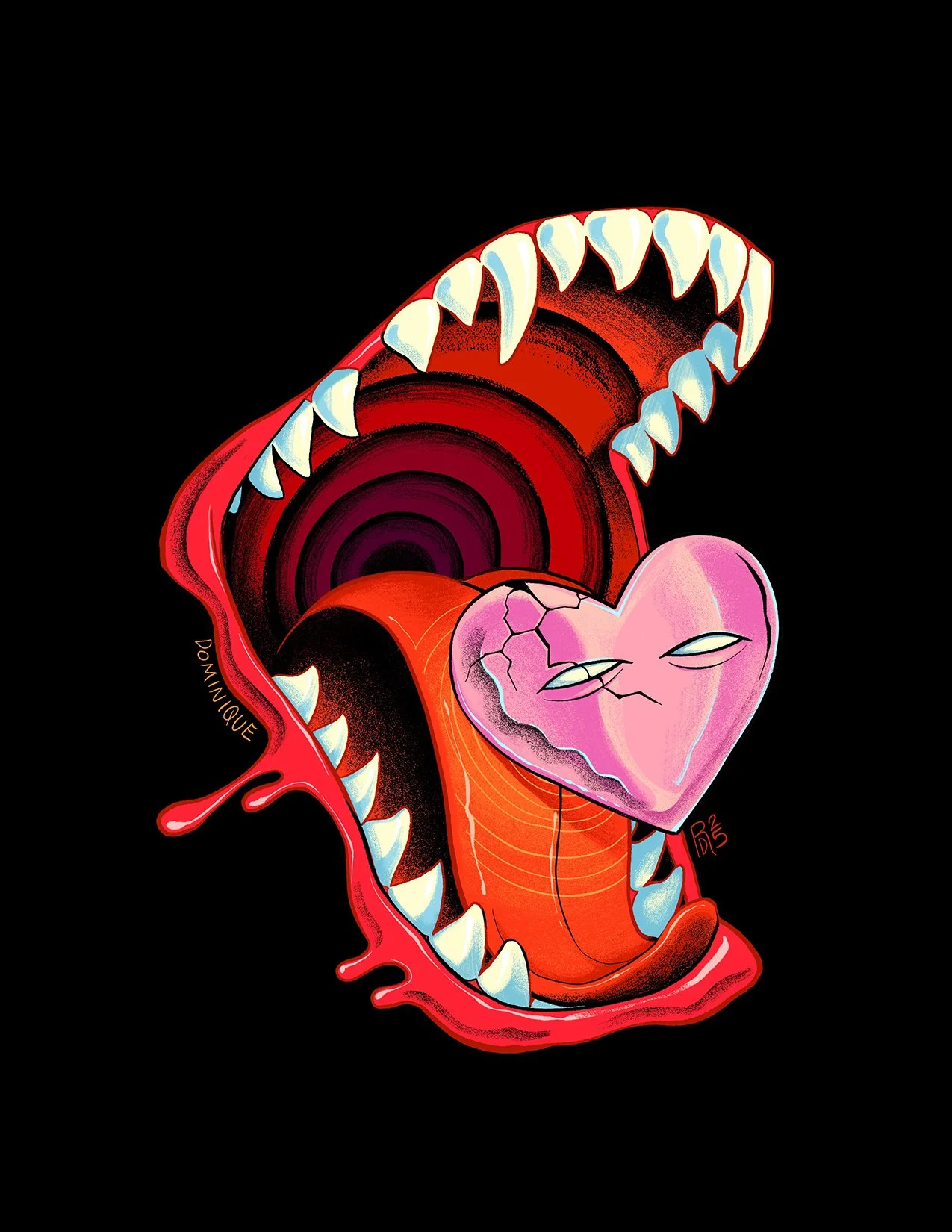 “One bite” - Heart on your sleeve — Dominique Ramsey Illustration