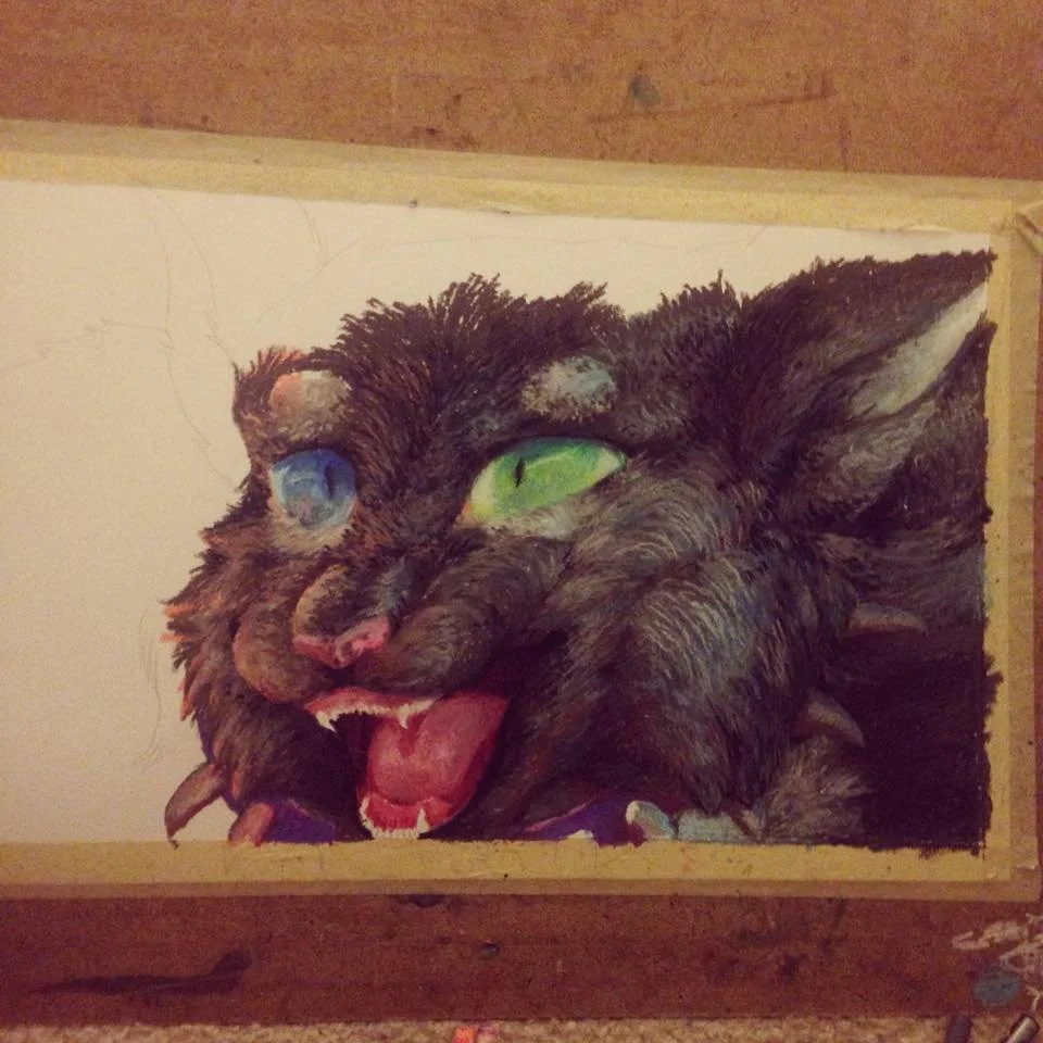 Warrior Cats: Scourge - oil pastel drawing — Dominique Ramsey Illustration