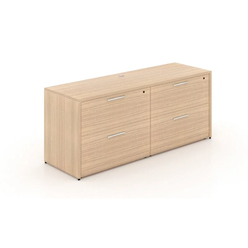 Potenza 4-Door Credenza with Glass Doors — Stow's Office Furniture