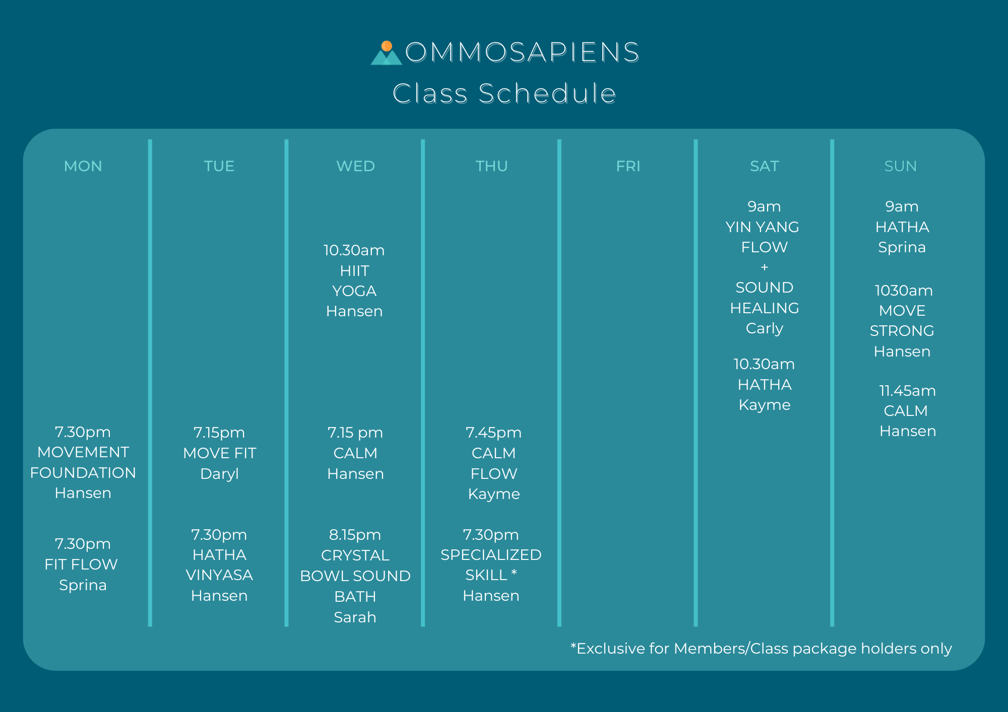 Classes — OMMOSAPIENS