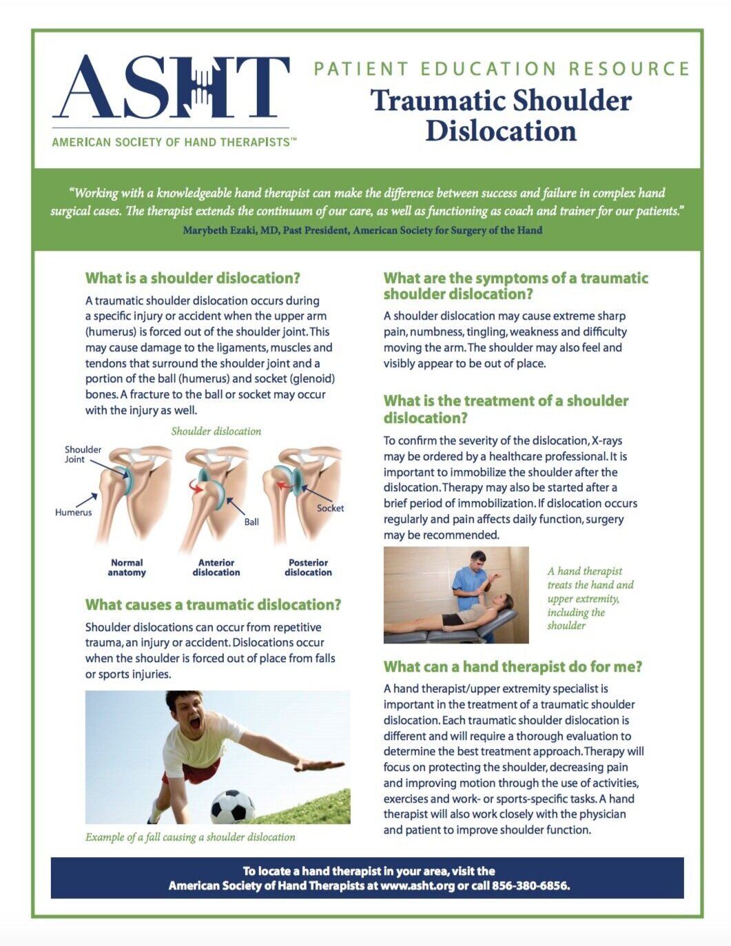Shoulder Dislocation — Ability Hand to Shoulder Rehabilitation