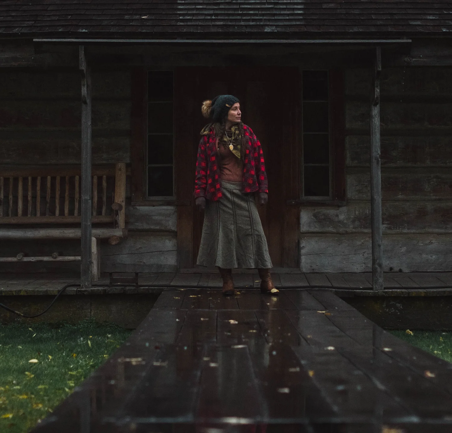 from a cabin up north