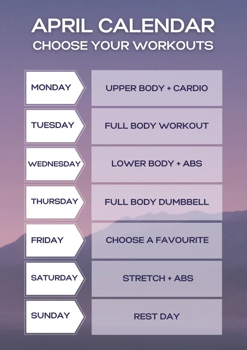 Choose Your Own Adventure Workout Calendars — FITBYMIK