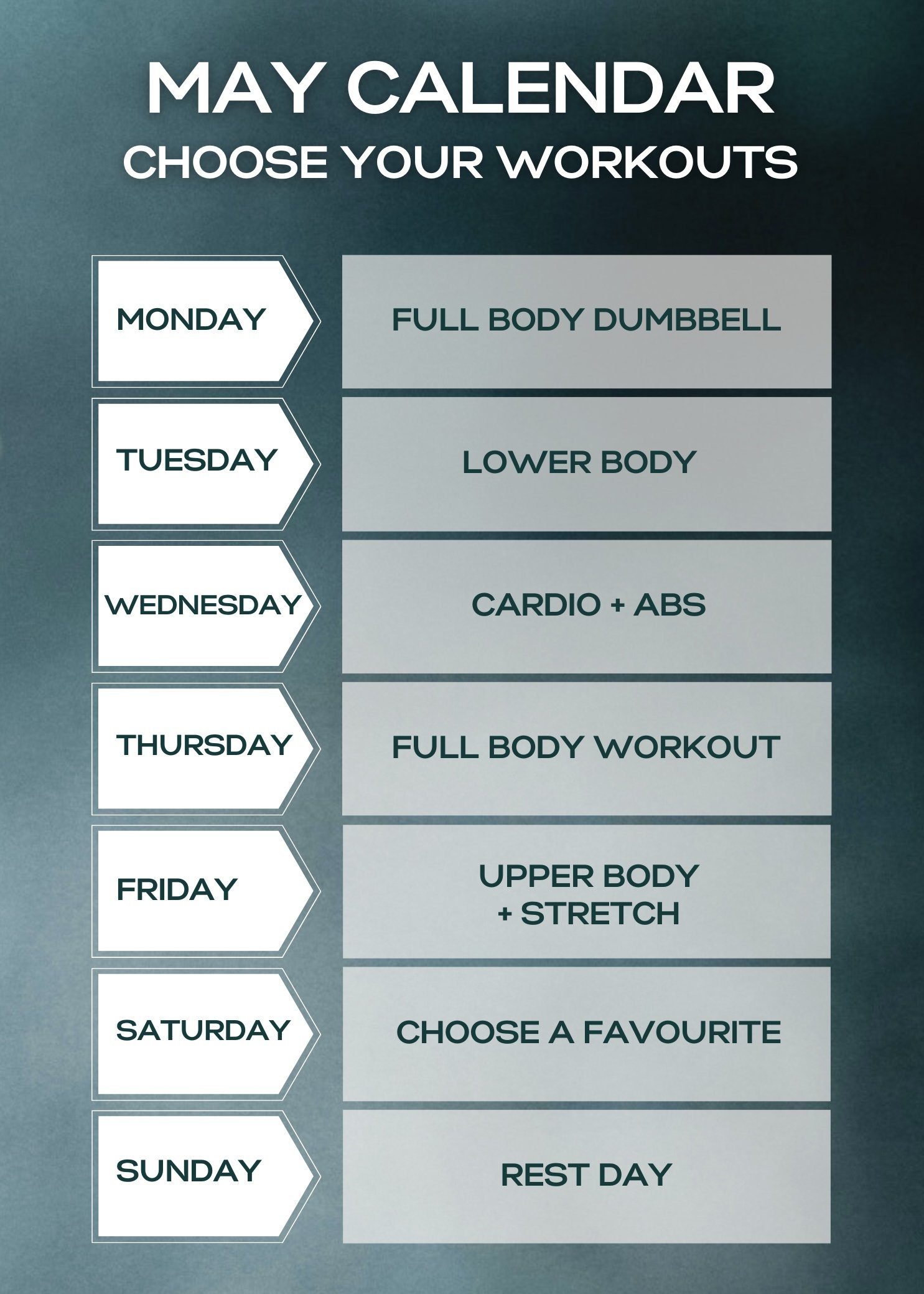 Choose Your Own Adventure Workout Calendars — FITBYMIK